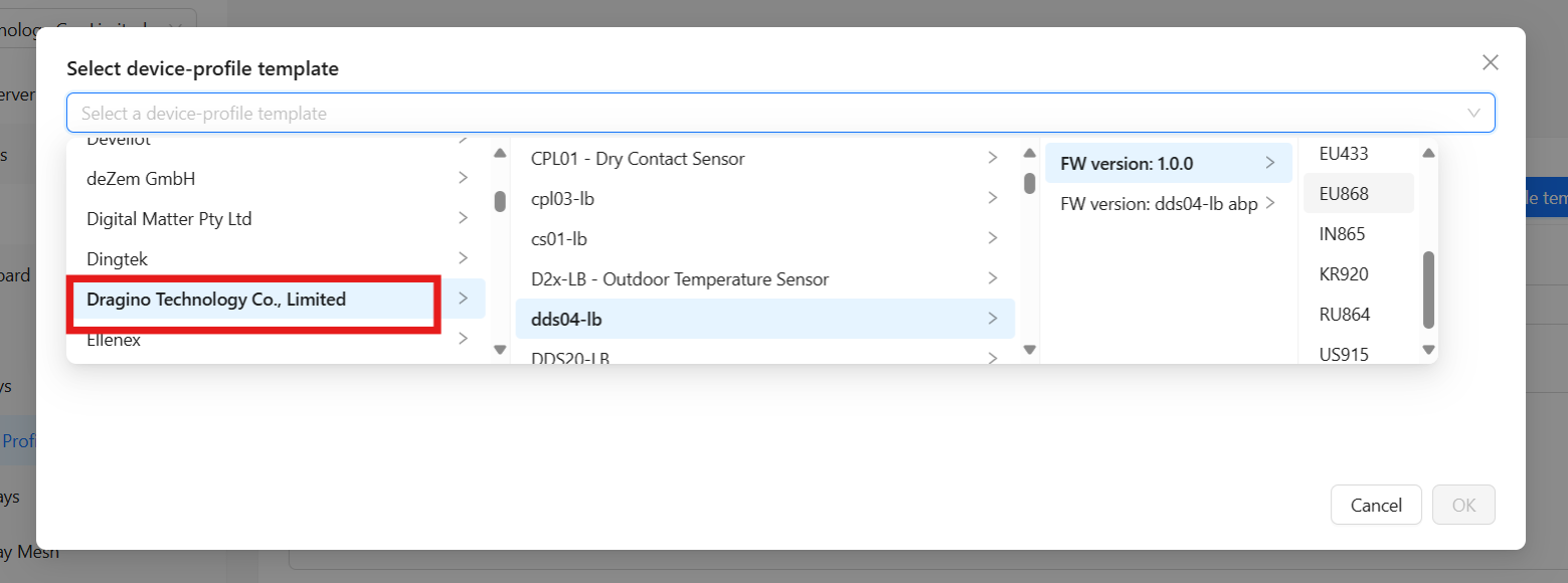 How to register gateways and nodes in chirpstack(lns1) - ThingsEye Wiki
